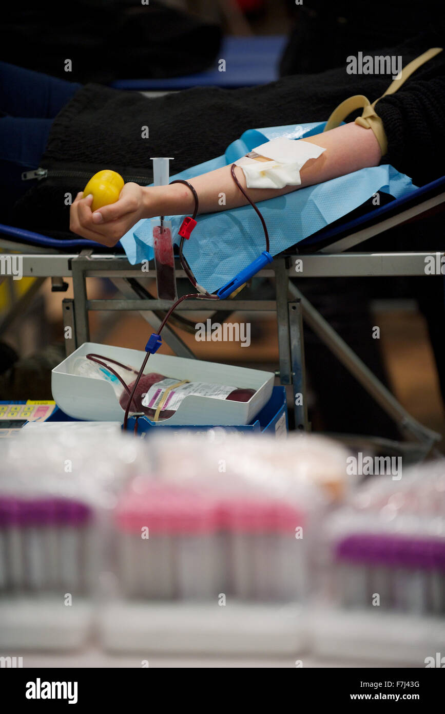 Person donating blood, cropped Stock Photo - Alamy