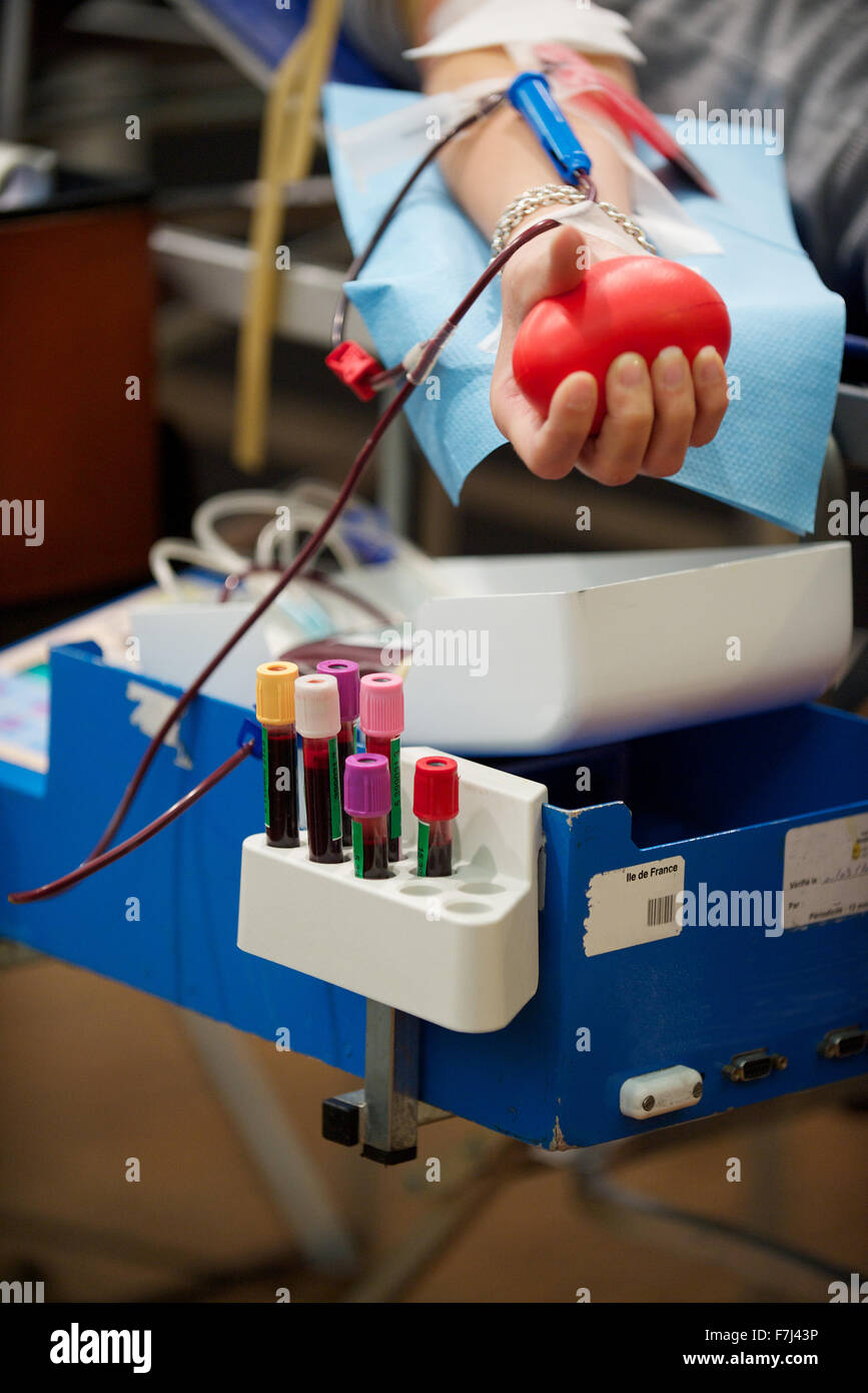 Person donating blood, cropped Stock Photo - Alamy