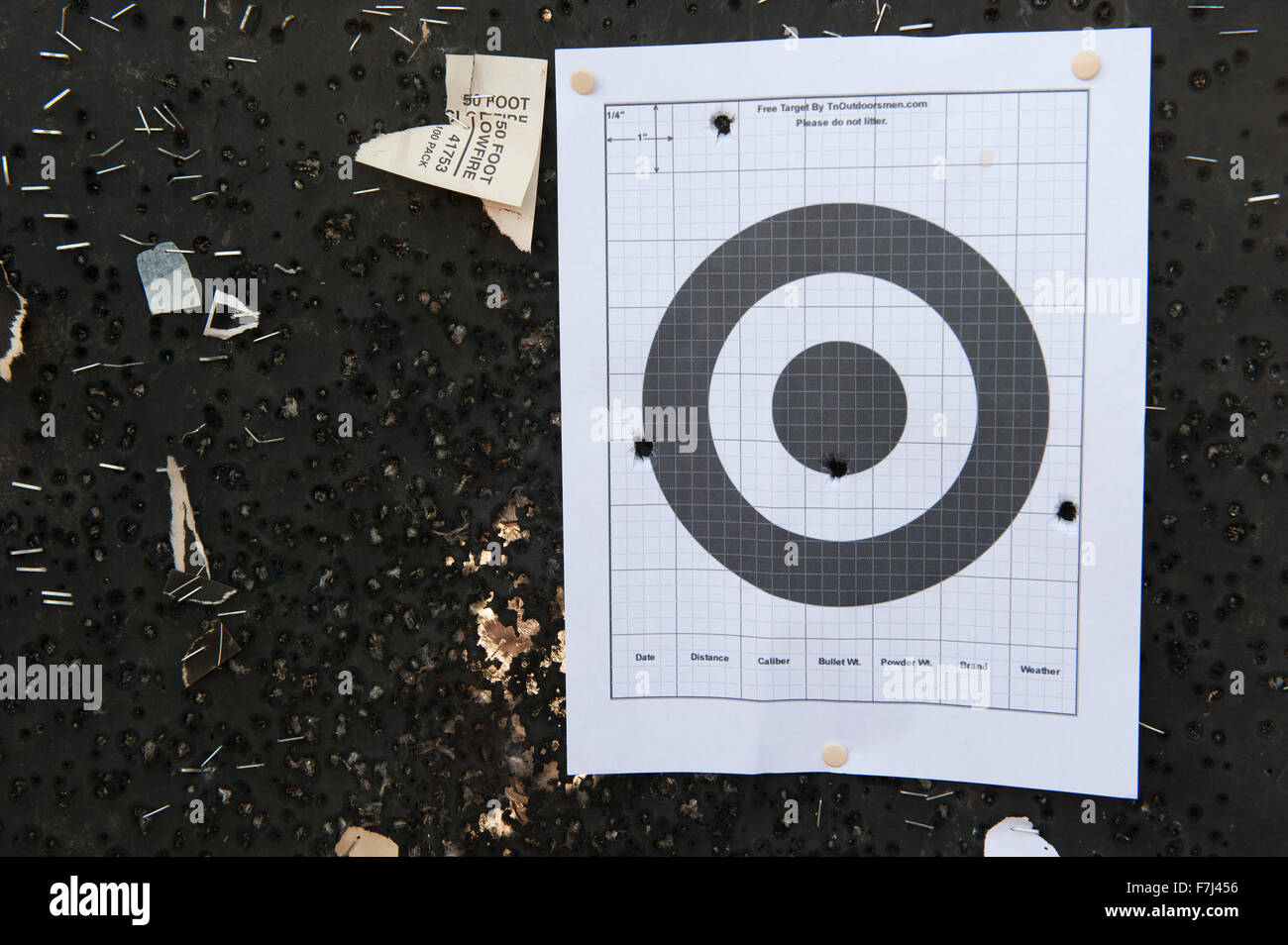 Bullseye target nobody bullet holes hi-res stock photography and images ...
