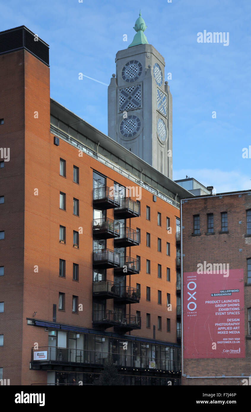 the historic oxo building and tower on the south bank in london england ...