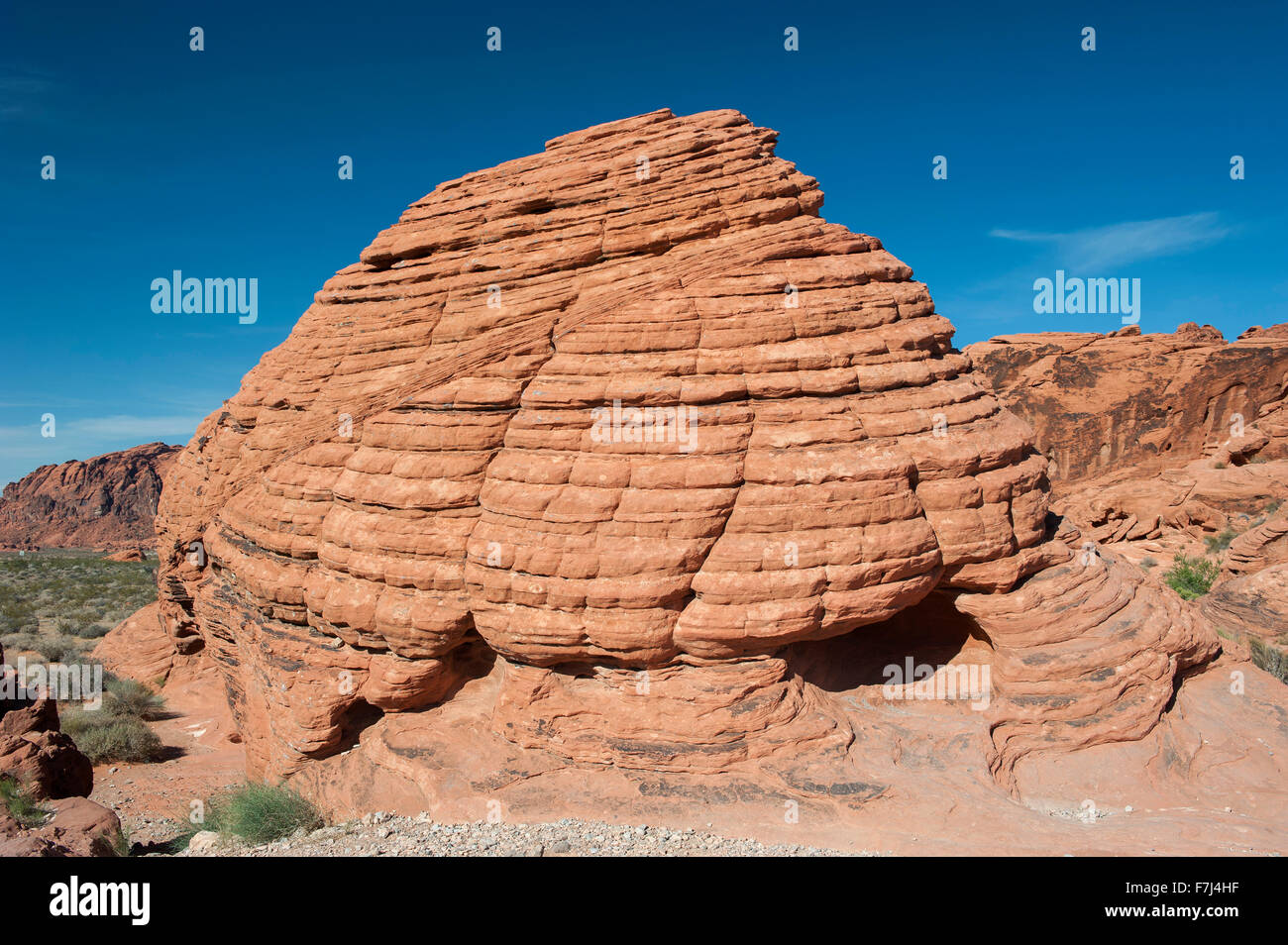 Rock formation in Valley of Fire State Park, Nevada, USA Stock Photo ...