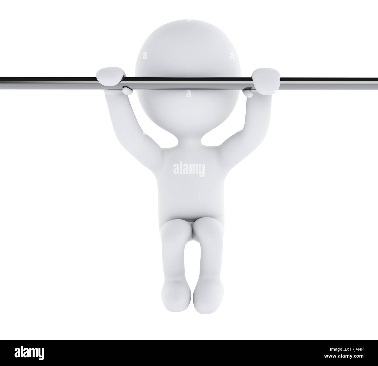 3d renderer image. White people doing exercise at the gym. Isolated ...