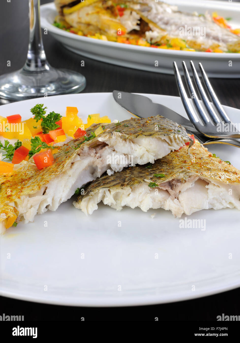 Food baked dorado fish hi-res stock photography and images - Alamy