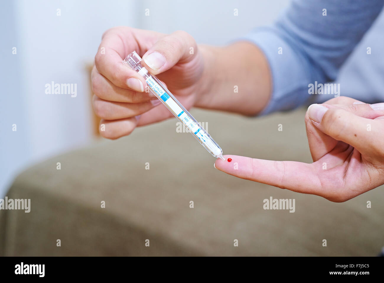 HIV SELF TEST Stock Photo - Alamy