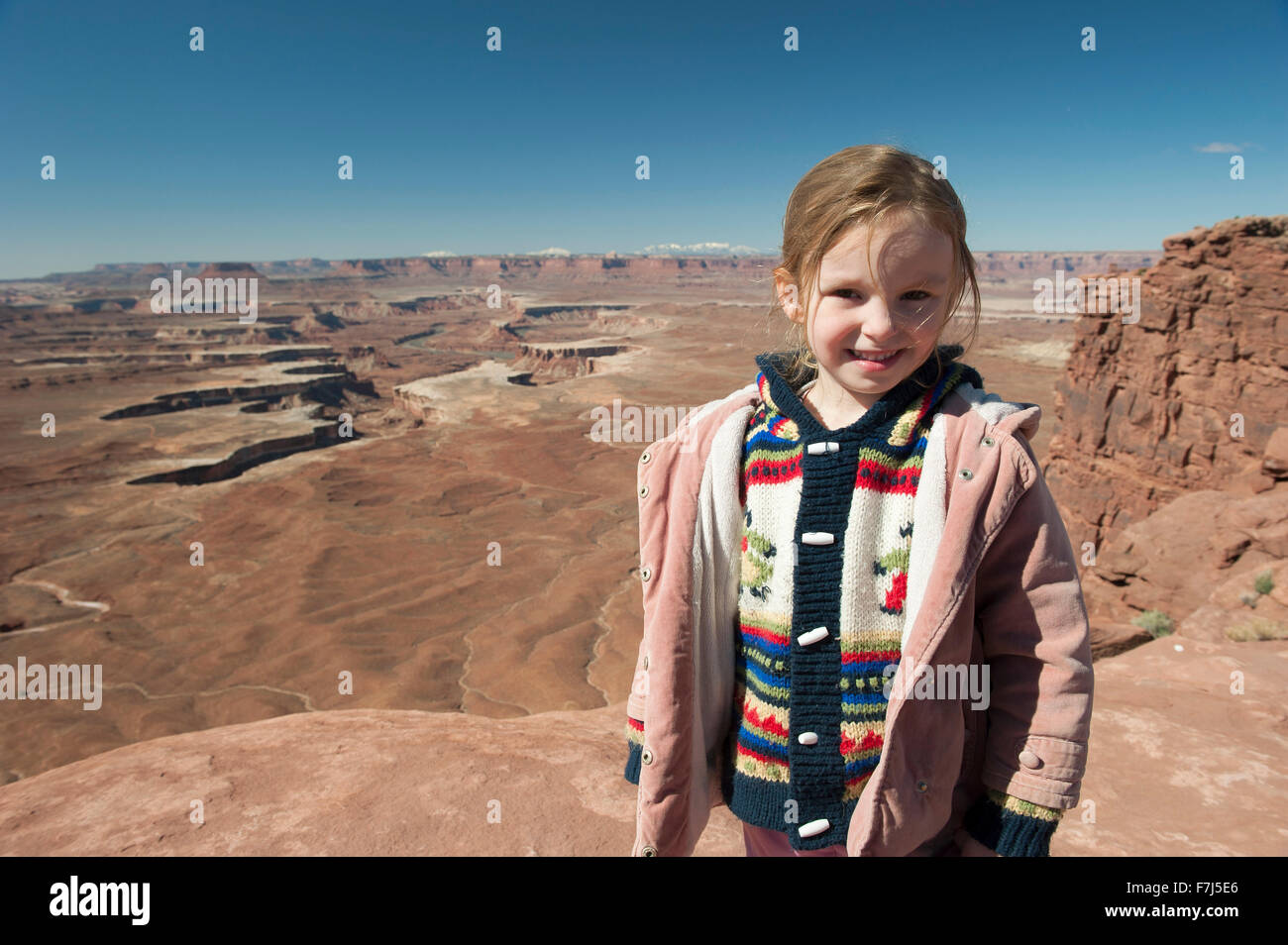 Girl at Canyonlands National Park in Utah, USA Stock Photo - Alamy