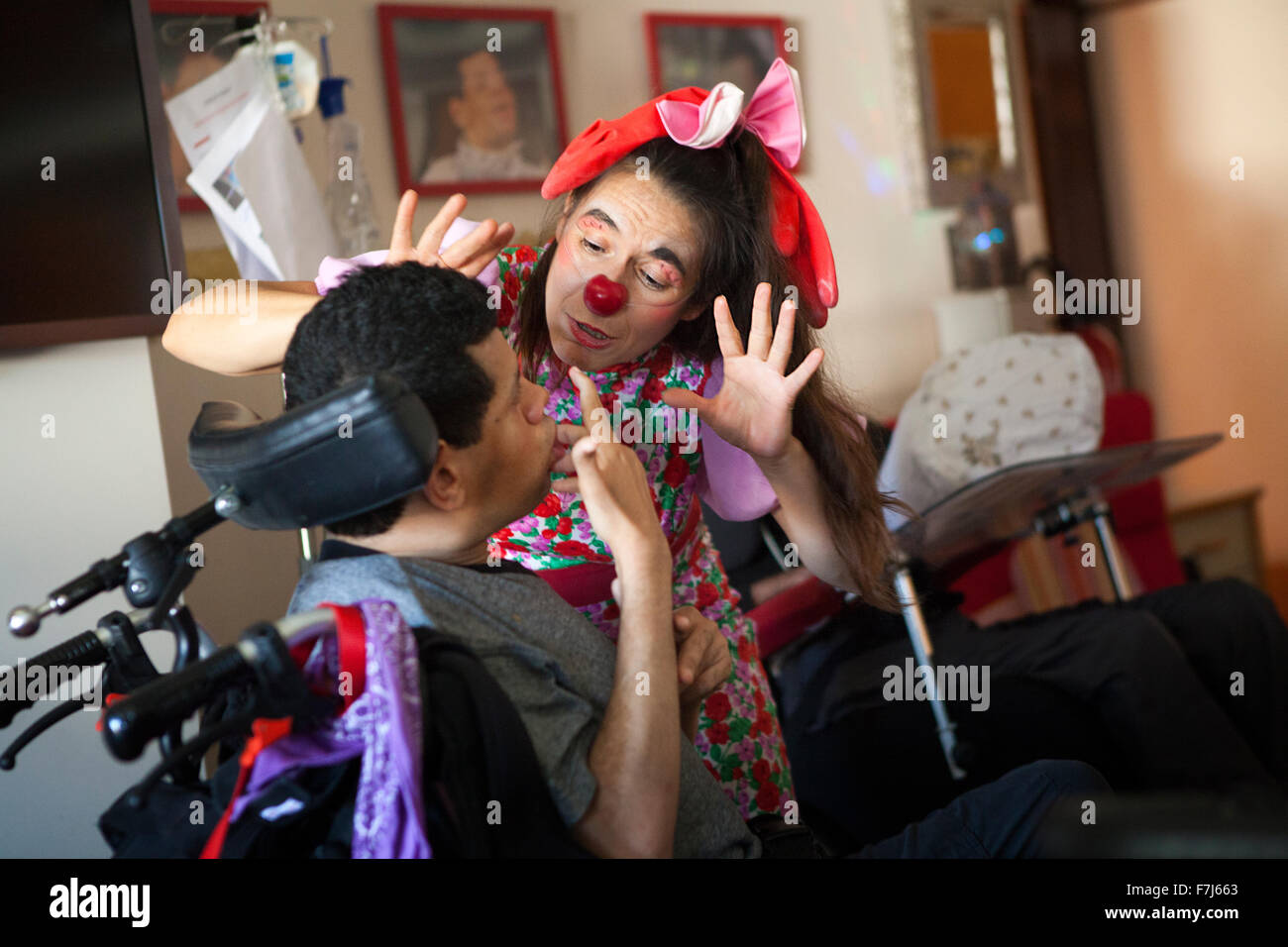 Clown disabled wheelchair hi-res stock photography and images - Alamy