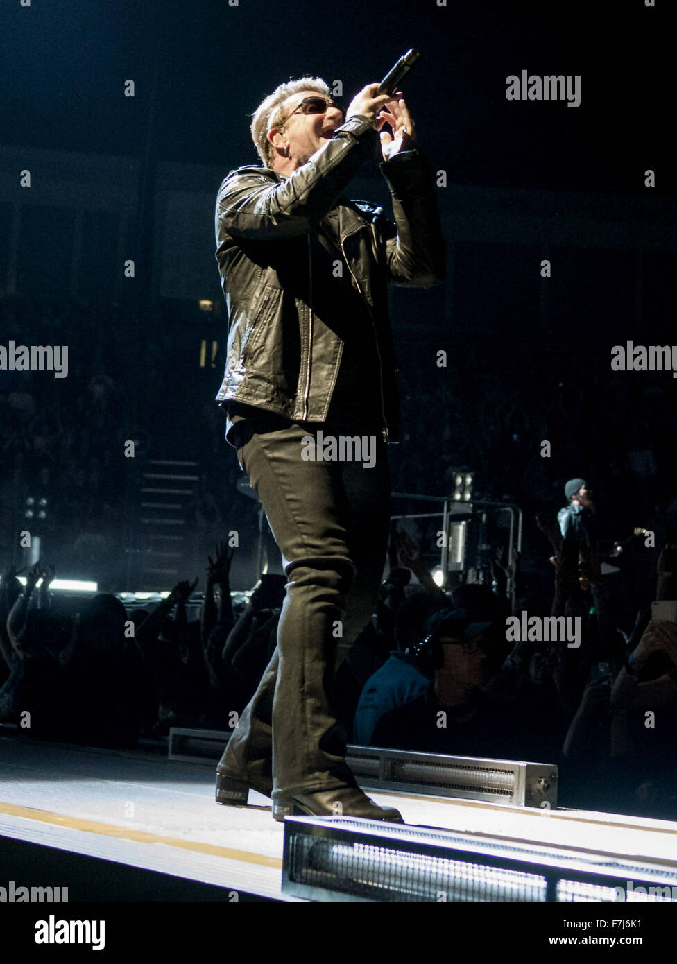 U2 perform live in concert during the 'iNNOCENCE + eXPERIENCE Tour' at ...