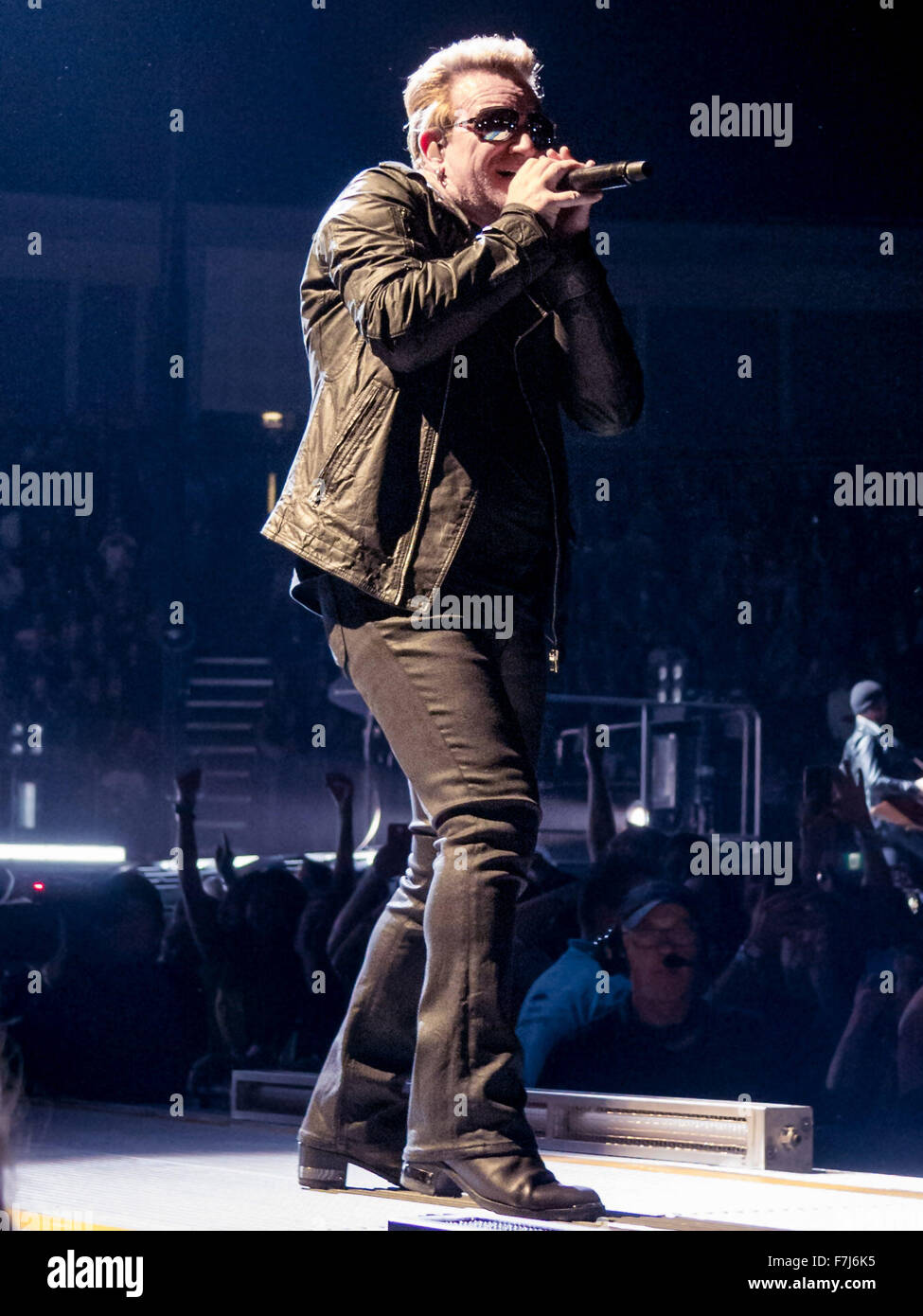 U2 perform live in concert during the 'iNNOCENCE + eXPERIENCE Tour' at ...