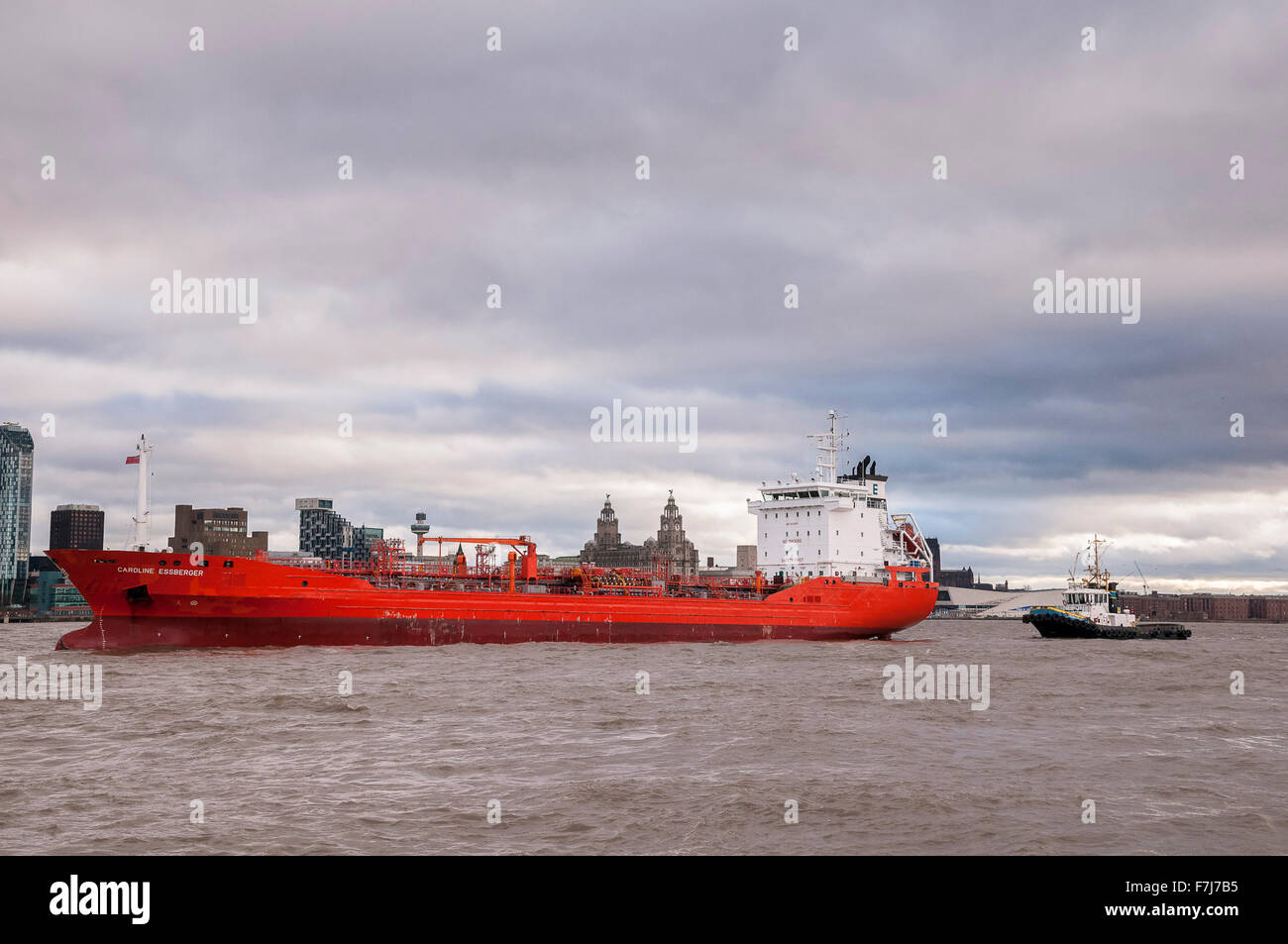 The oil and chemical tanker ship the Caroline Essberger from Holland in ...