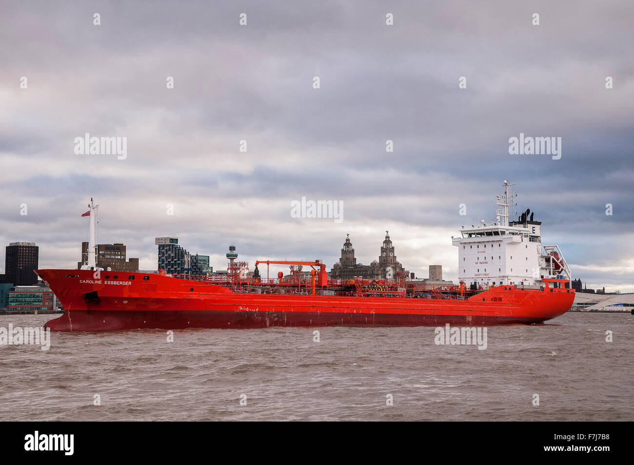 The oil and chemical tanker ship the Caroline Essberger from Holland in ...