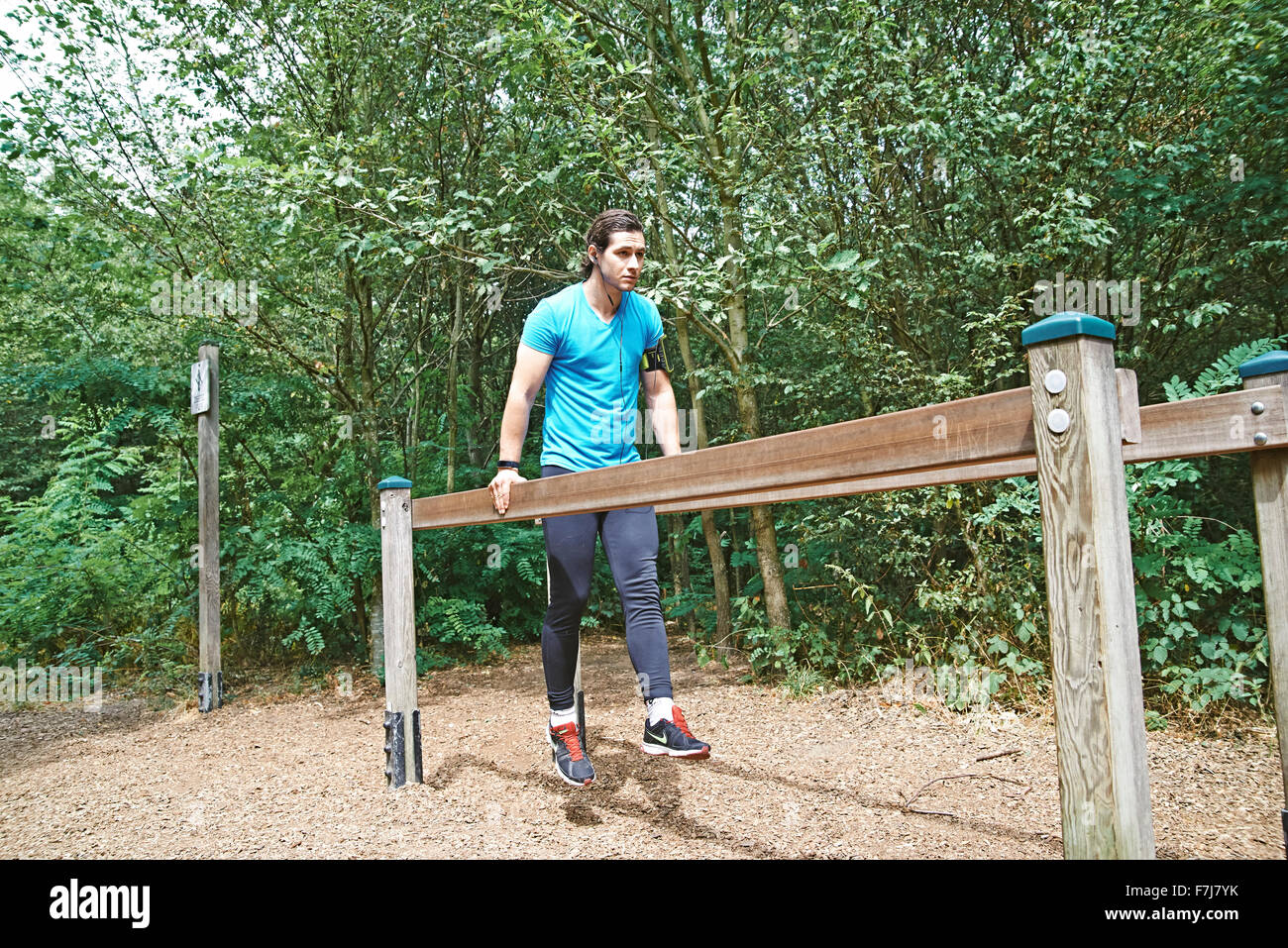 MAN PRACTISING SPORT Stock Photo - Alamy