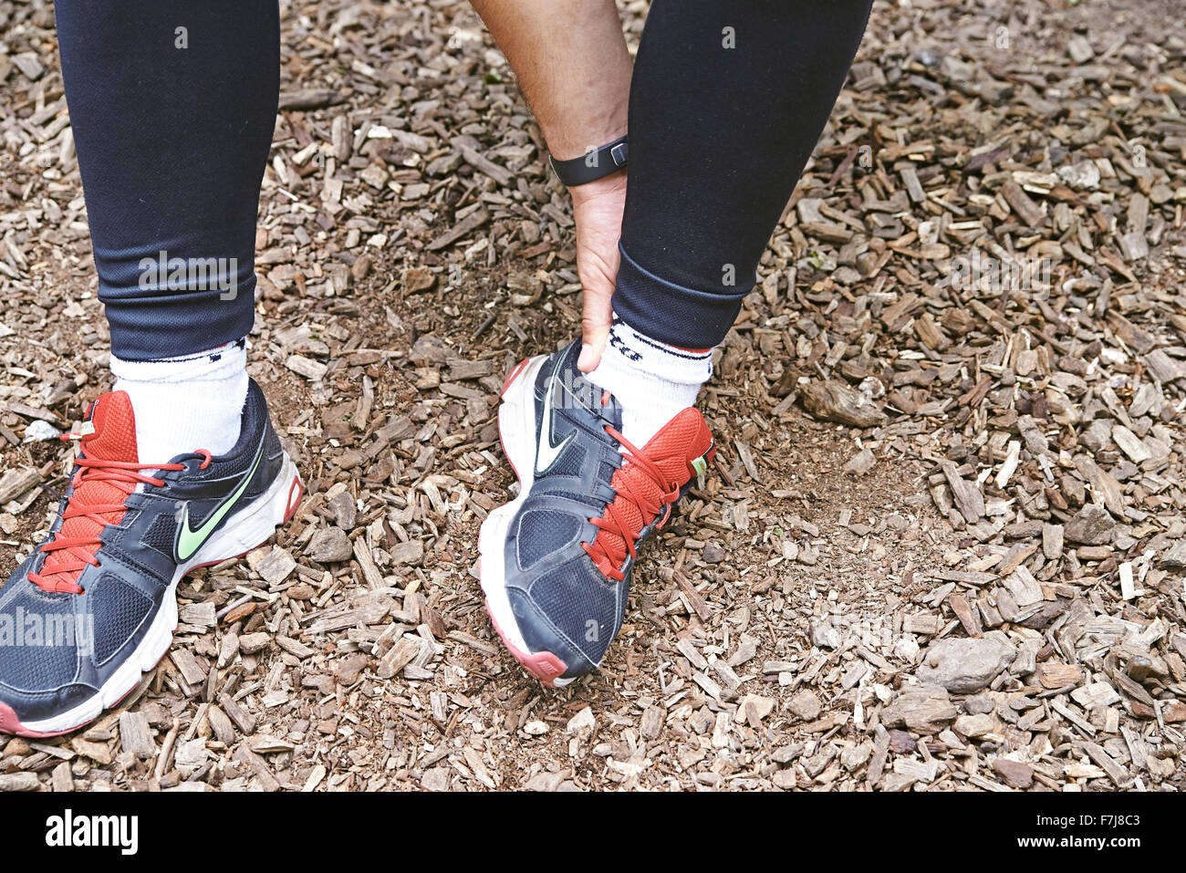 MAN WITH ANKLE PAIN Stock Photo - Alamy