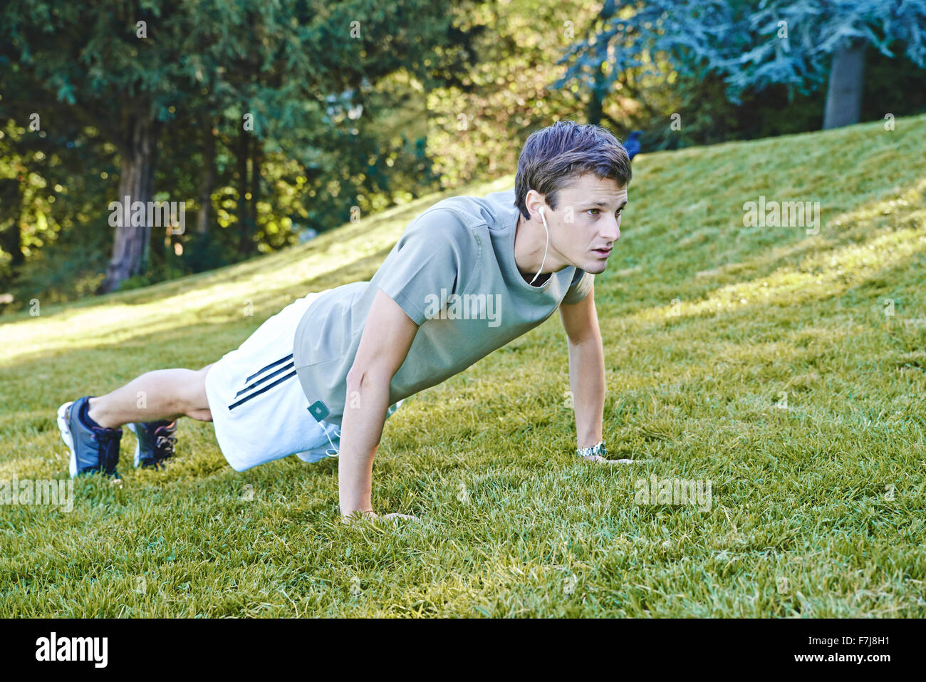 MAN PRACTISING SPORT Stock Photo - Alamy