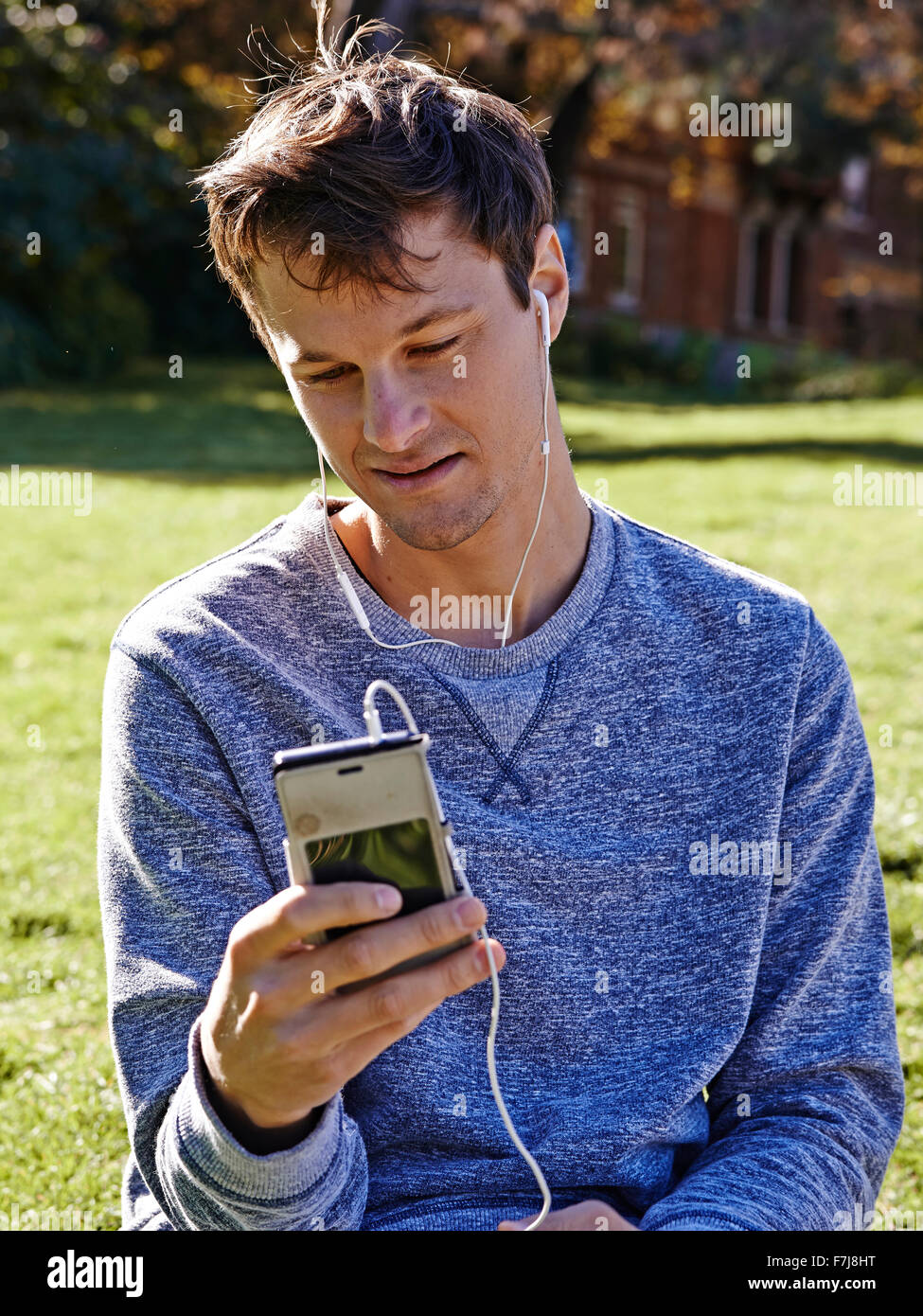 MAN WITH PHONE Stock Photo - Alamy