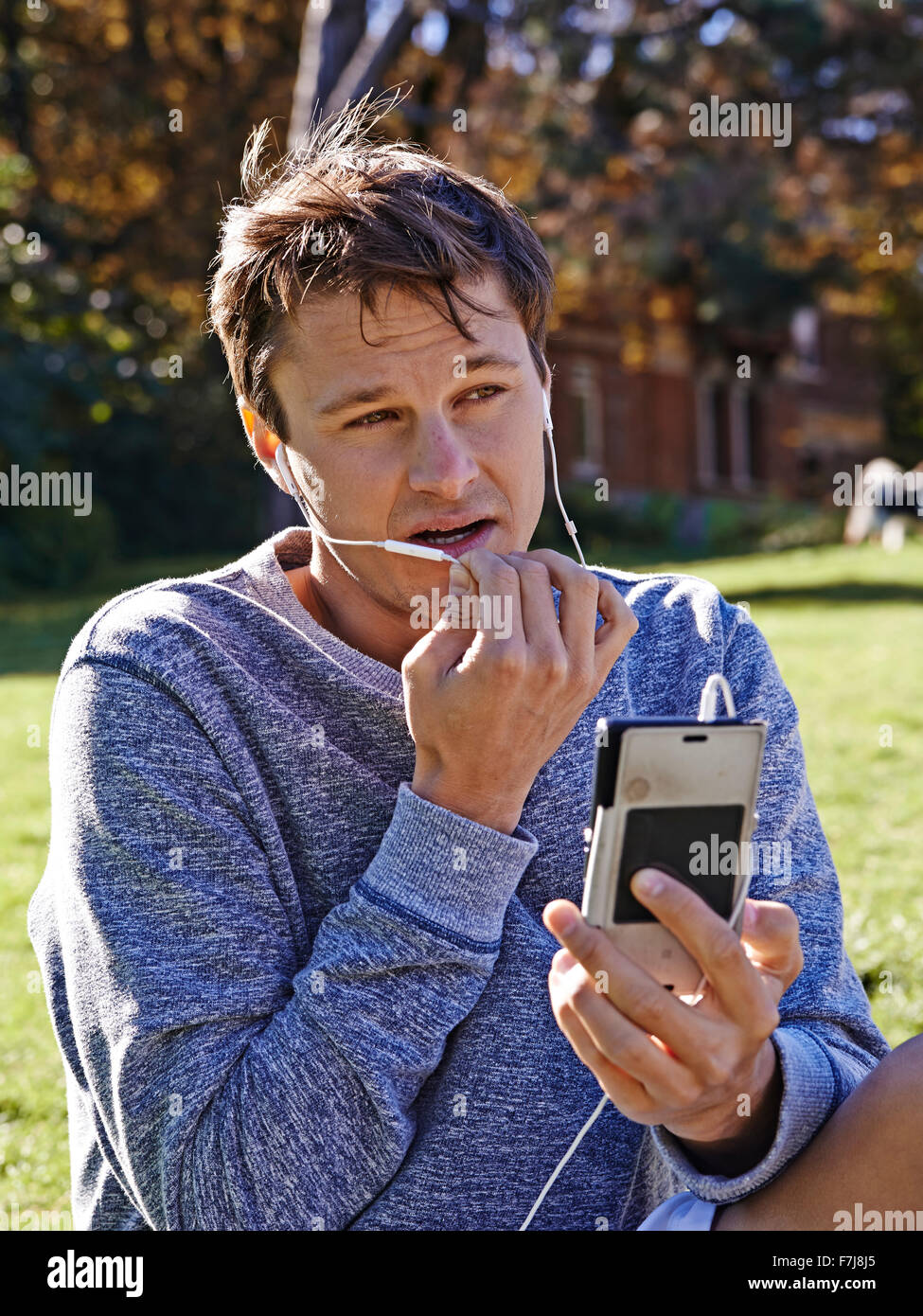 MAN WITH PHONE Stock Photo - Alamy