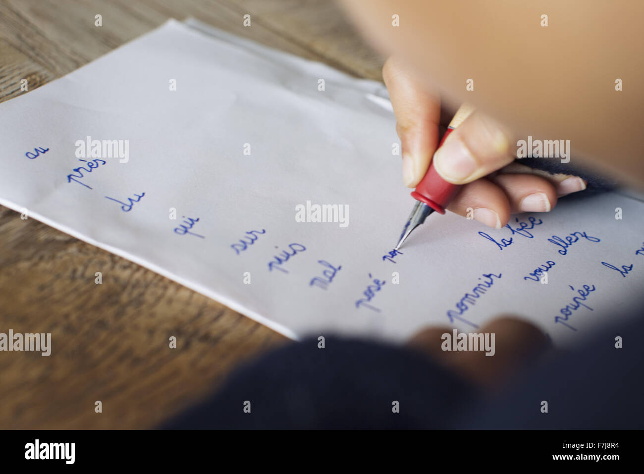 Cursive handwriting paper student hi-res stock photography and images ...