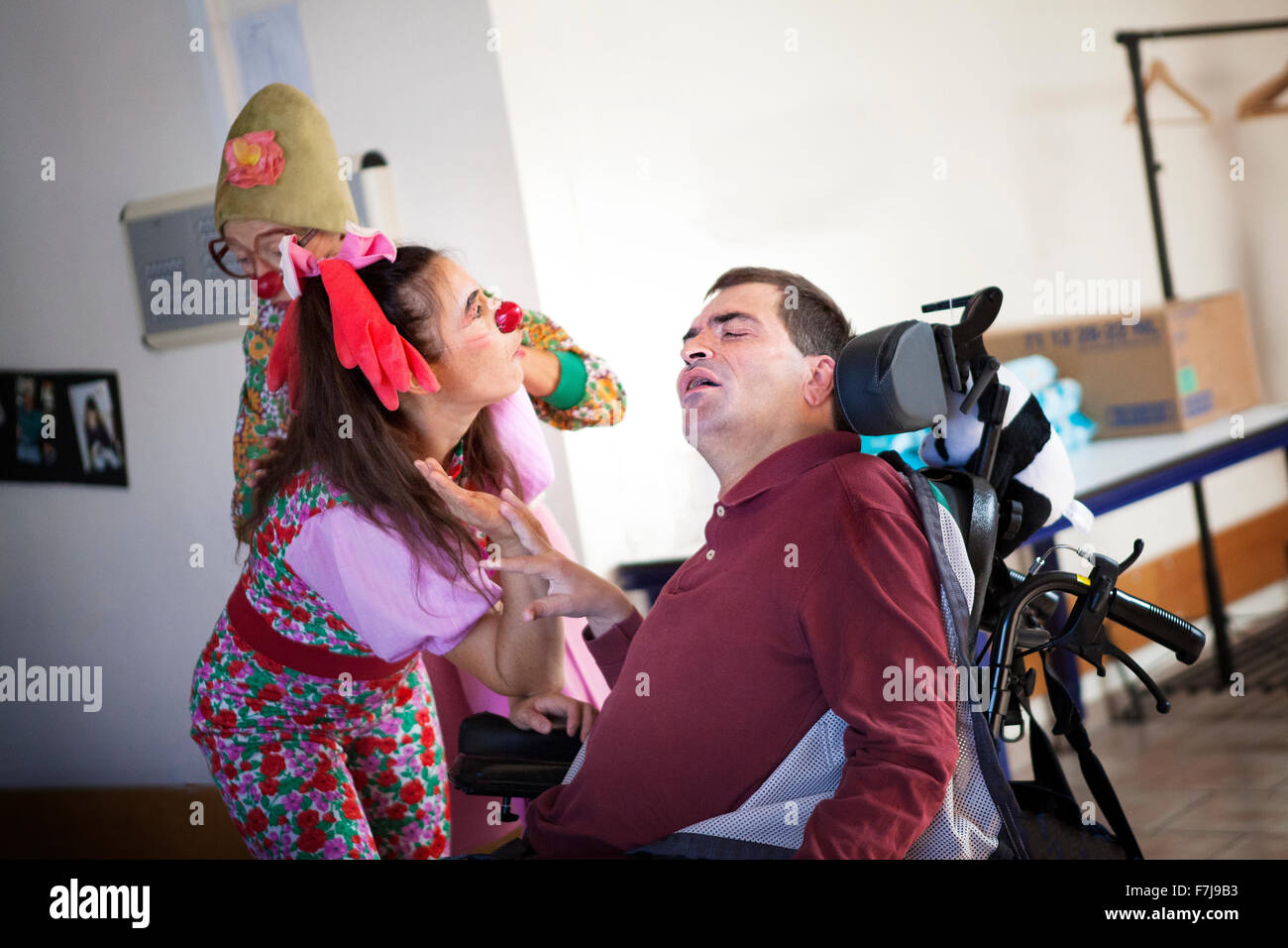 Clown wheelchair handicapped hi-res stock photography and images - Alamy