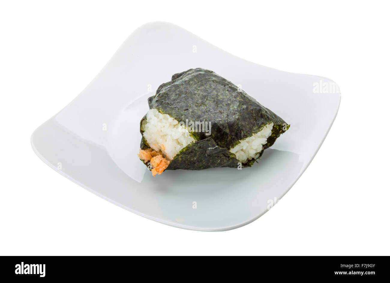 Japan traditional rice ball with salmon Stock Photo - Alamy