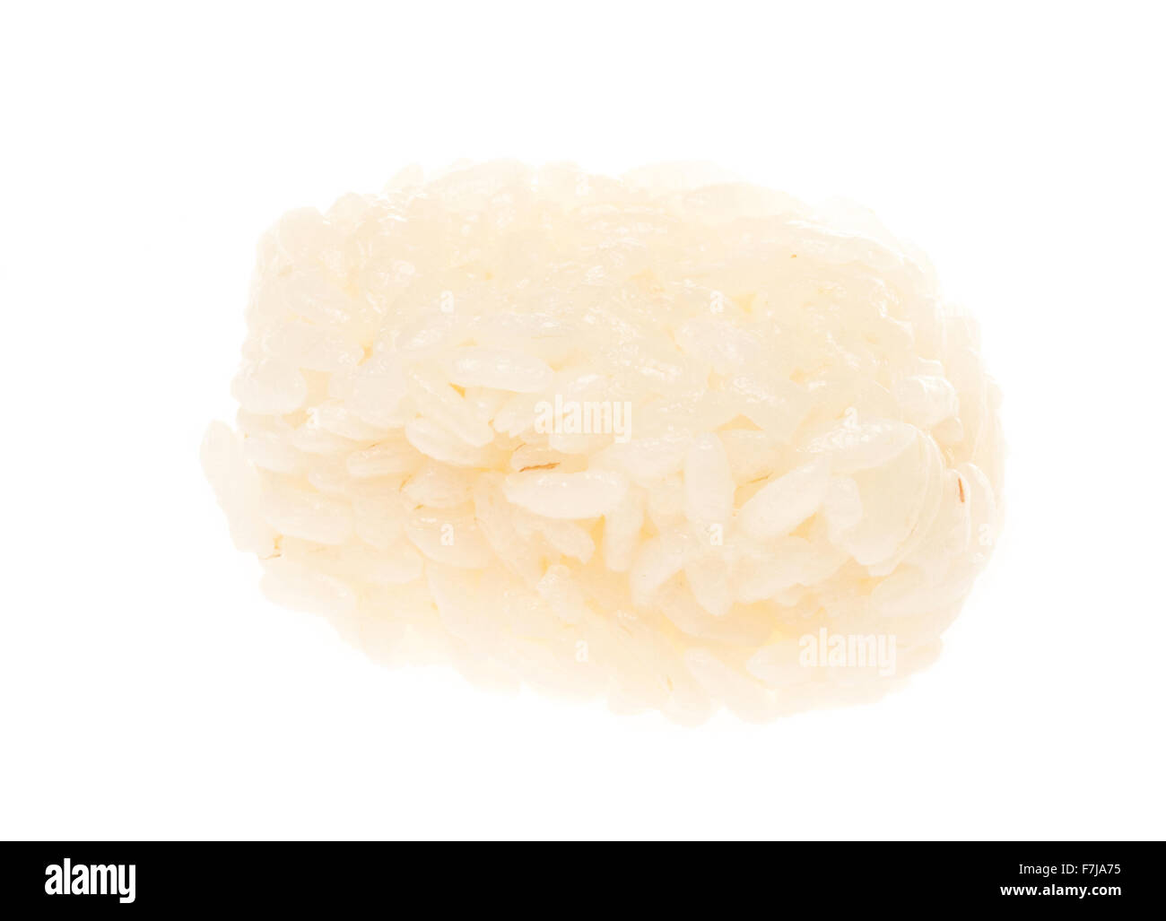 The boiled Chinese rice on a white background Stock Photo - Alamy