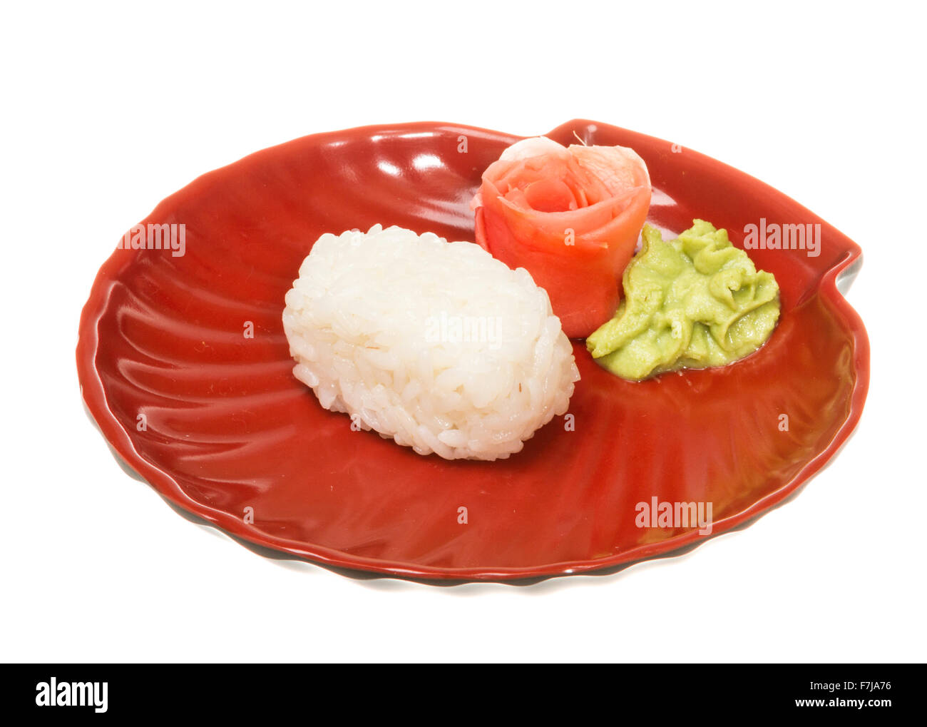 The boiled Chinese rice on a white background Stock Photo - Alamy