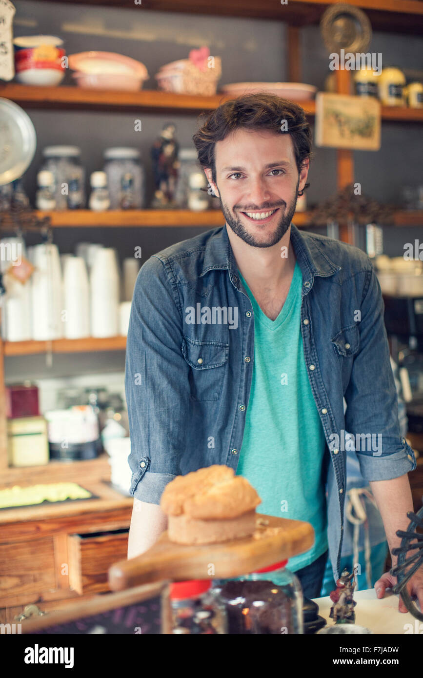 Coffee shop owner Stock Photo - Alamy
