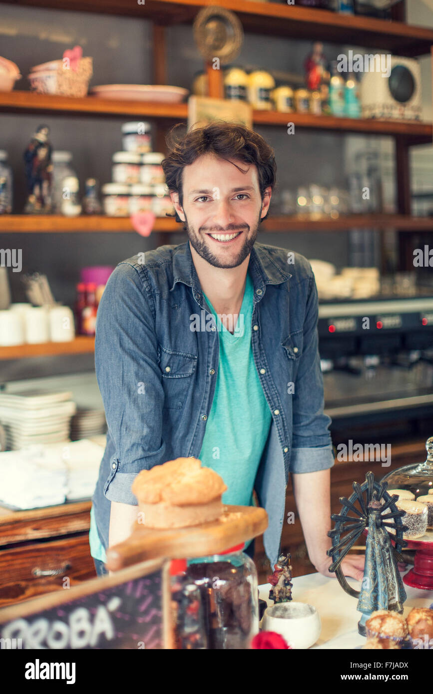 Coffee shop owner Stock Photo - Alamy