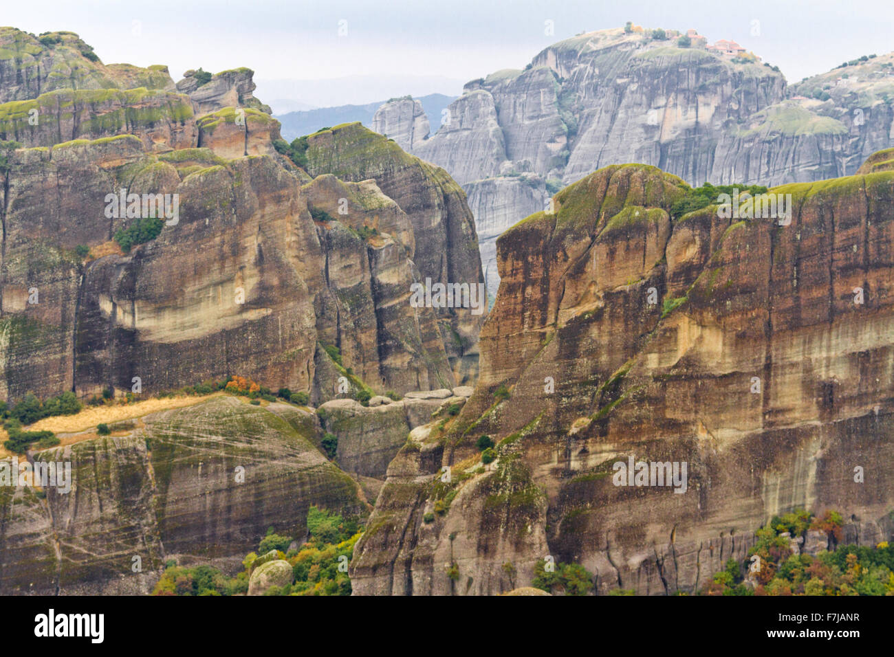 Meteora cliffs and monasteries Stock Photo - Alamy