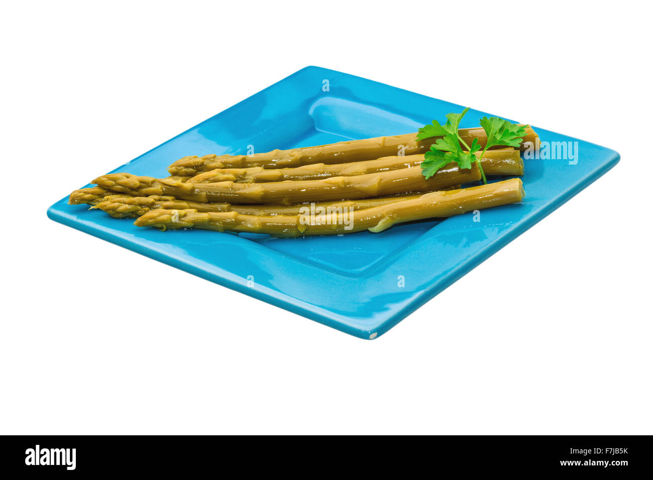 Boiled asparagus with parsley Stock Photo - Alamy
