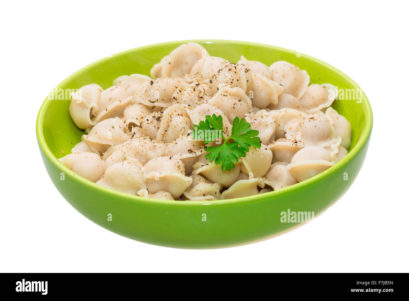 Russian damplings with parsley Stock Photo - Alamy