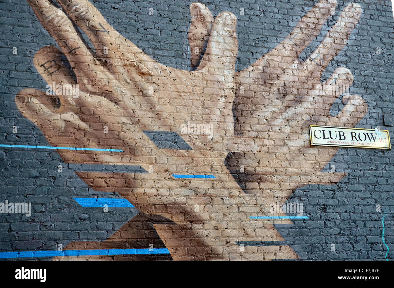 Street Art in Club Row, Shoreditch, east London Stock Photo - Alamy
