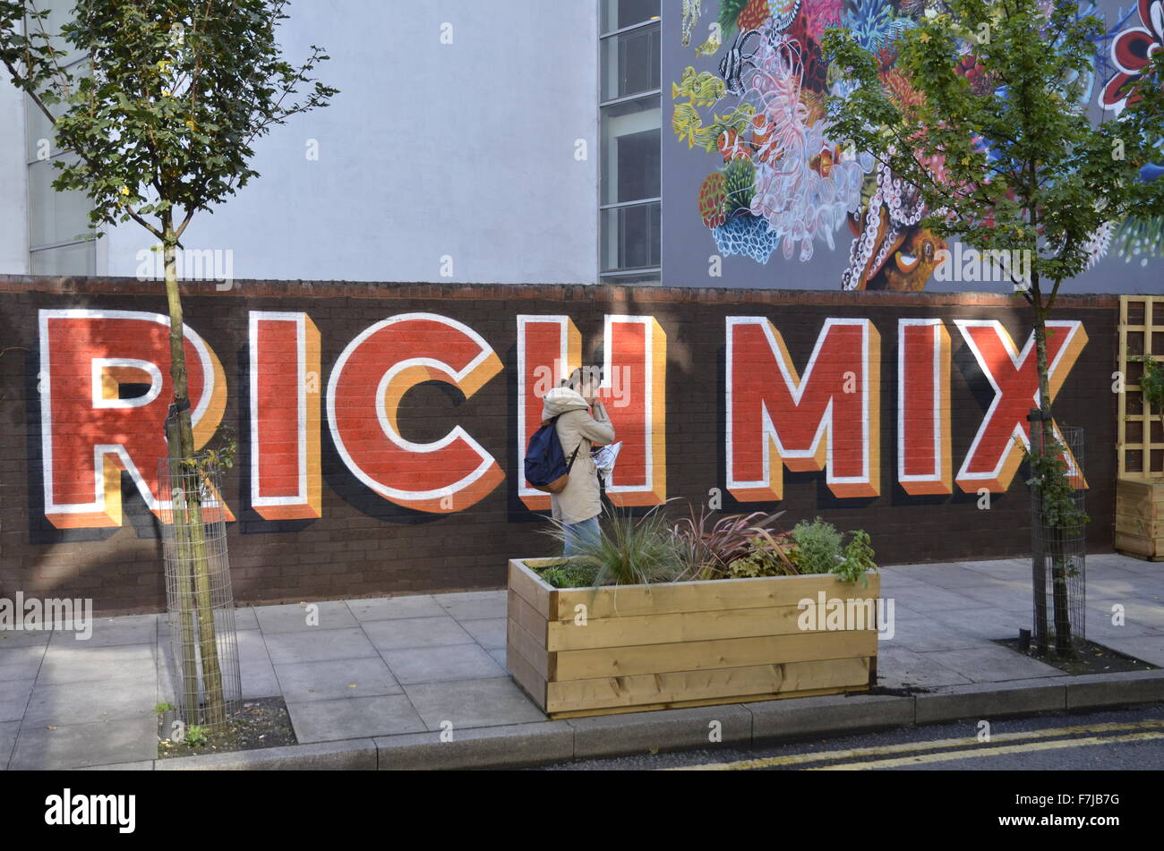 The Rich Mix arts hub in Shoreditch, London Stock Photo - Alamy