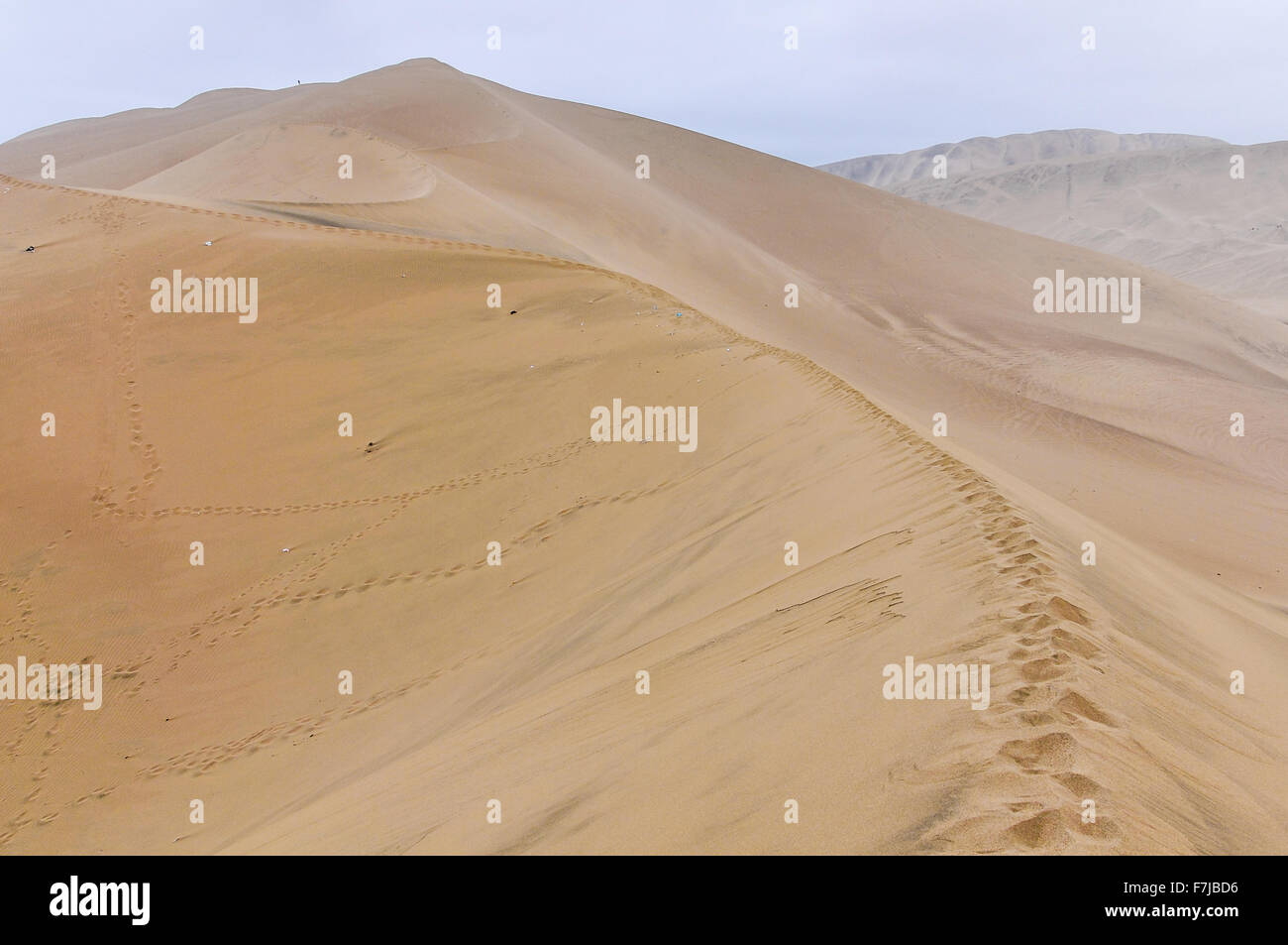 Sand dunes around Huacachina in the coastal desert of Peru Stock Photo ...