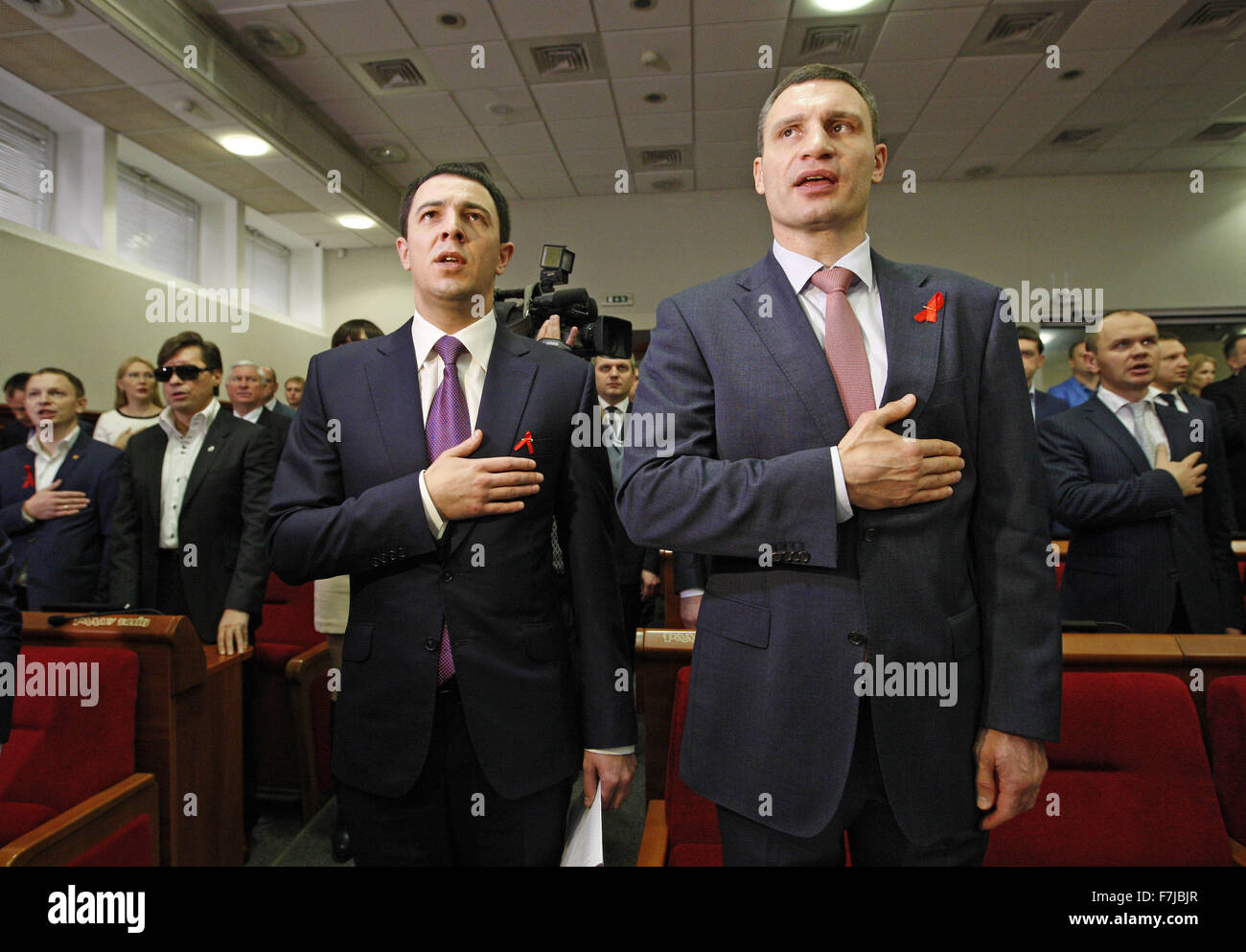 Kiev, Ukraine. 1st Dec, 2015. Re-elected mayor of Kiev VITALI KLITSCHKO ...