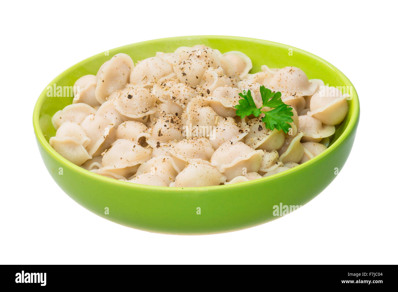 Russian damplings with parsley Stock Photo - Alamy