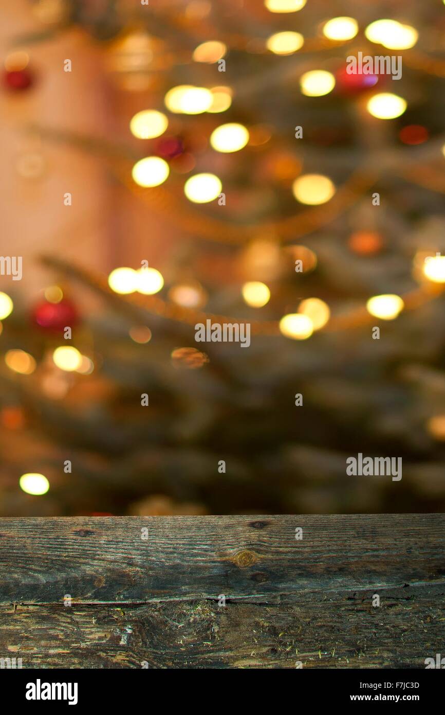 Christmas background with table Stock Photo - Alamy