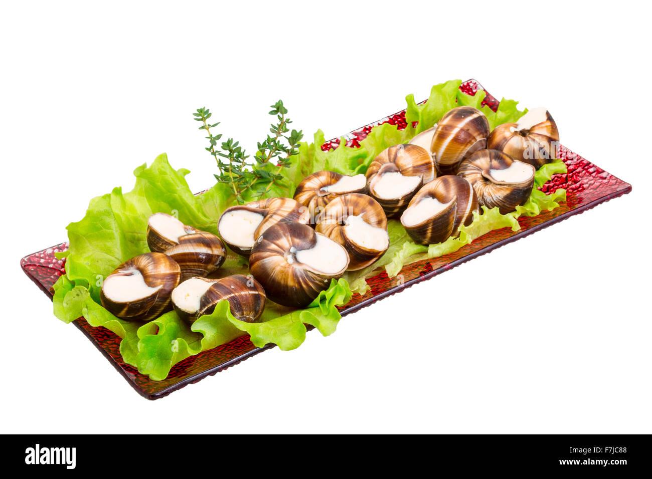 Escargot with cheese sauce Stock Photo - Alamy