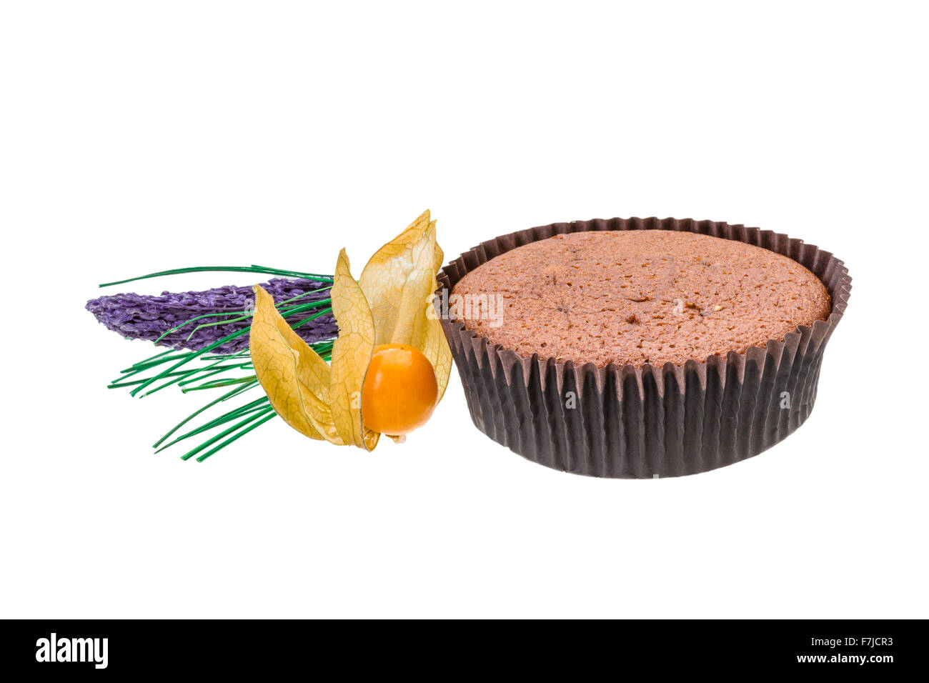 Muffin with flower Stock Photo - Alamy