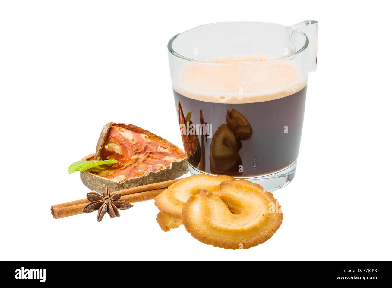 Dutch cookies with coffee Stock Photo - Alamy