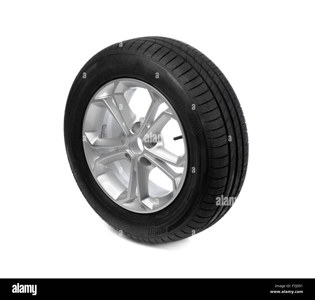Photo of a car tyre (tire) wheel isolated on a white background Stock ...