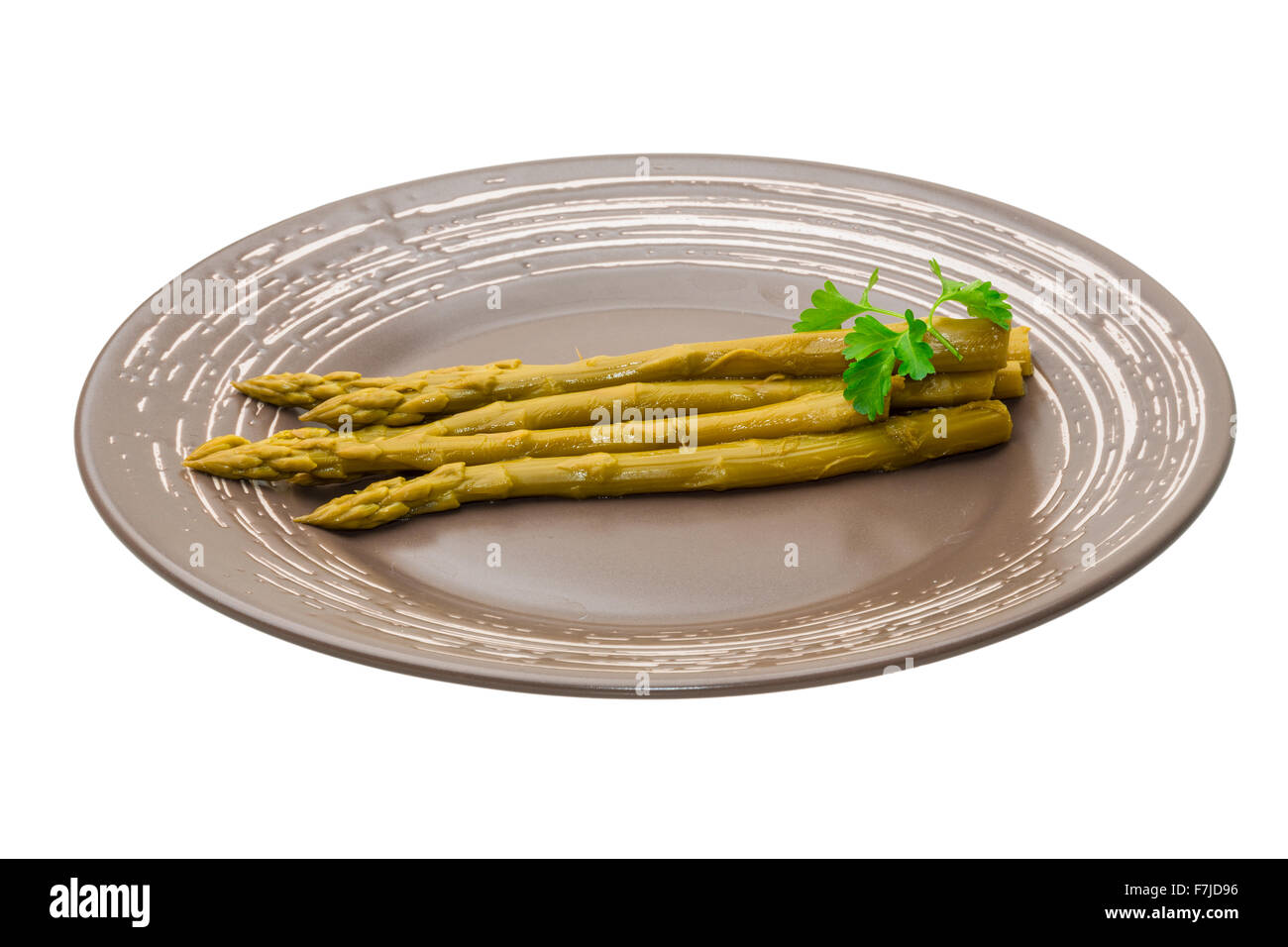 Boiled asparagus with parsley Stock Photo - Alamy