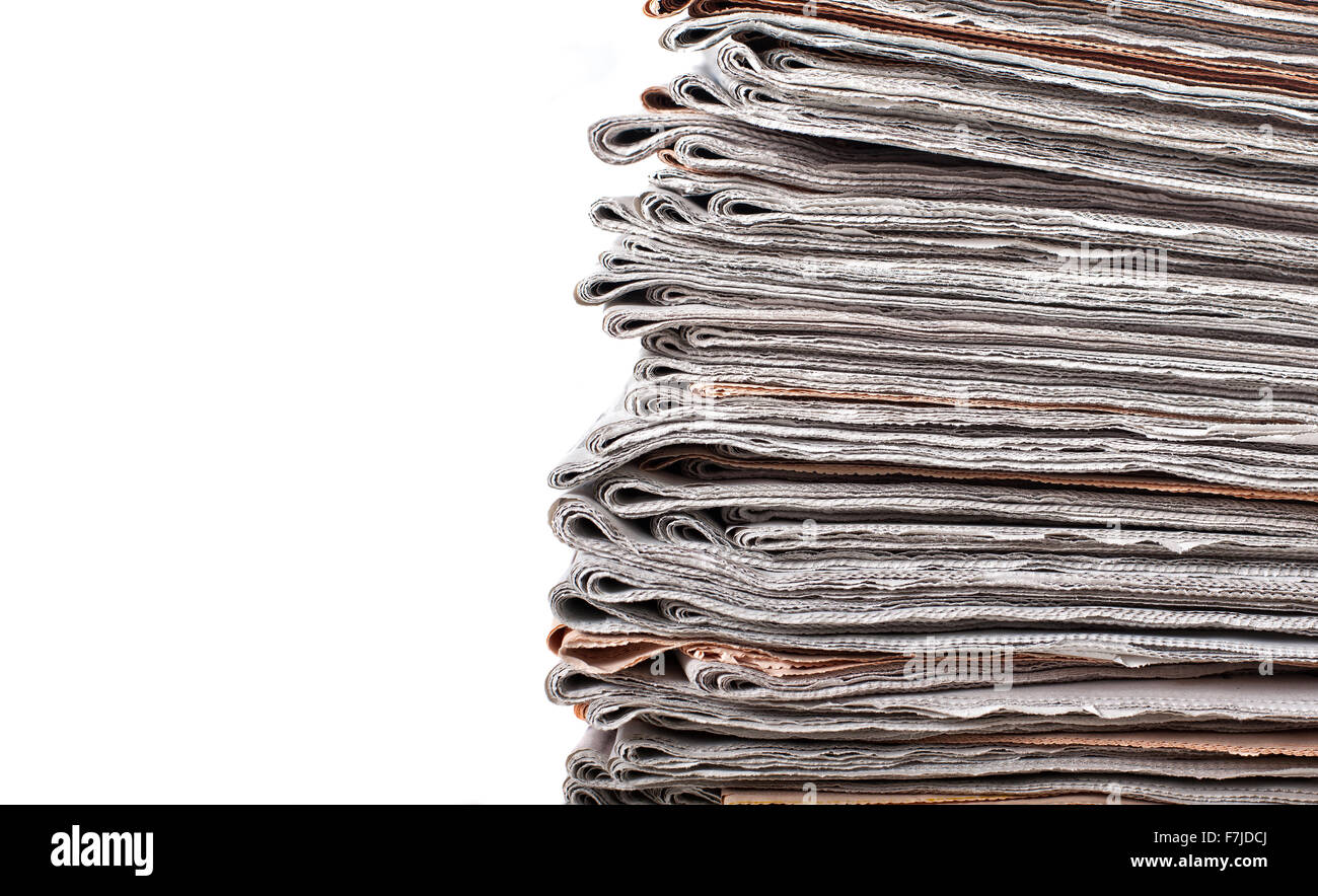 stack of daily newspapers background Stock Photo - Alamy