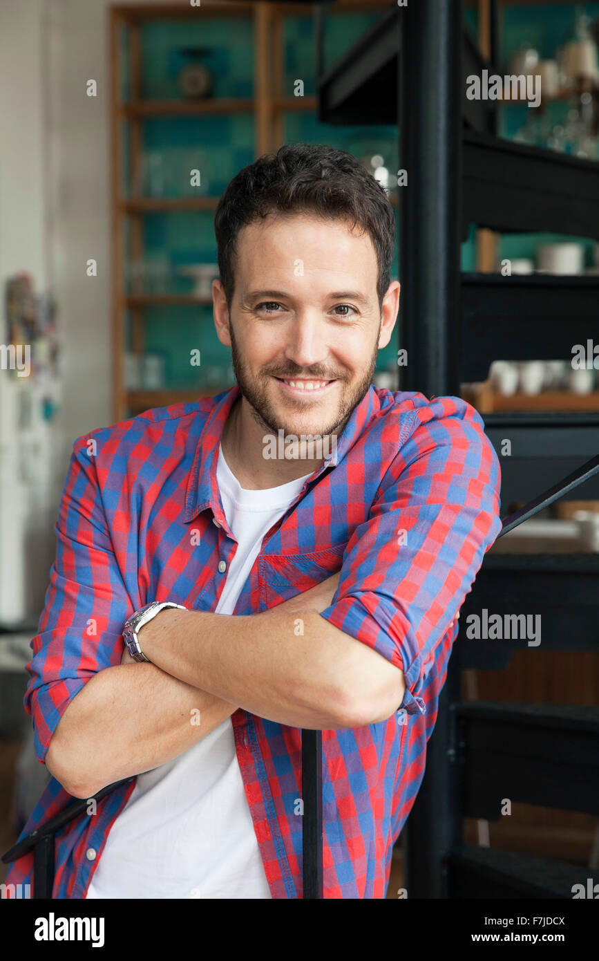 Man with arms folded, portrait Stock Photo - Alamy