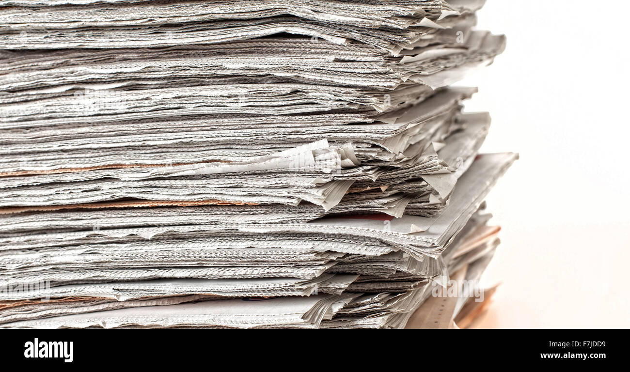 stack of daily newspapers background Stock Photo - Alamy