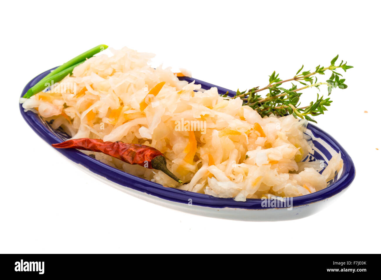 Fermented cabbage with thyme Stock Photo - Alamy
