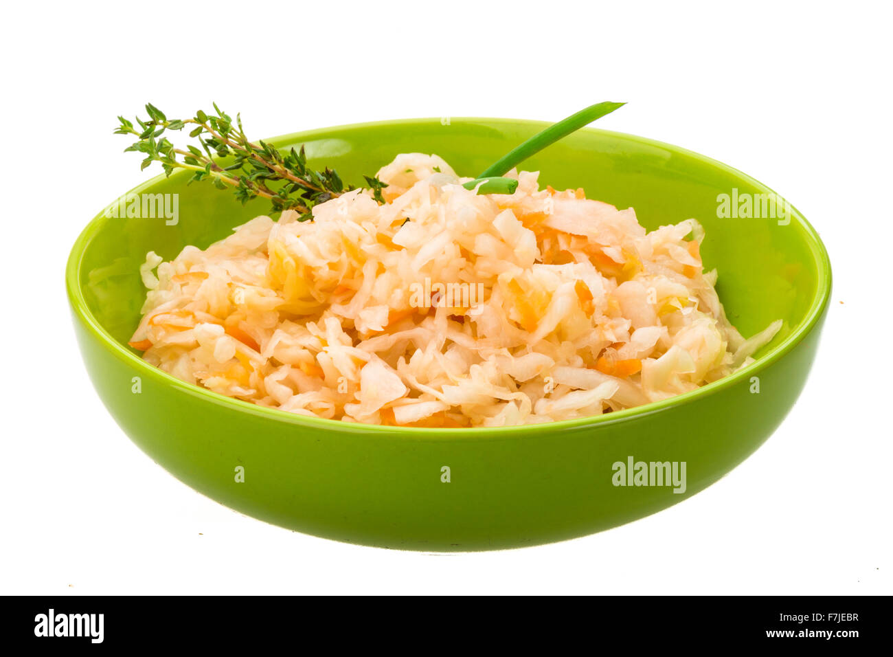 Fermented cabbage with herbs Stock Photo - Alamy