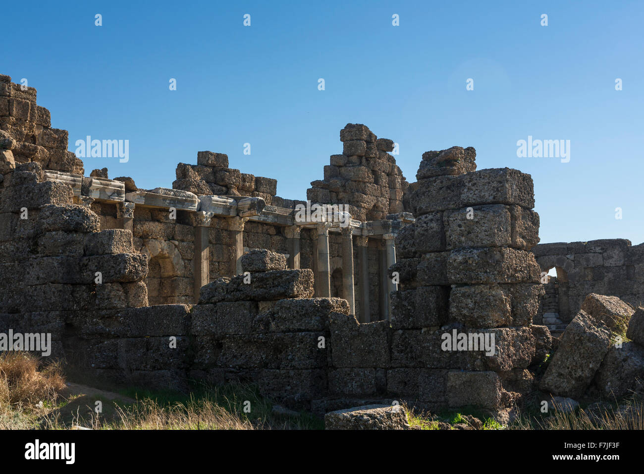 Ruins in Side, Turkey Stock Photo - Alamy