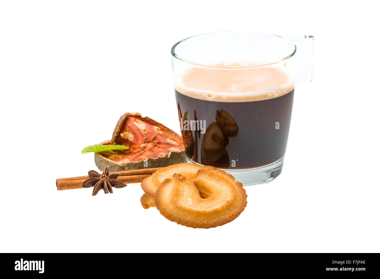 Dutch cookies with coffee Stock Photo - Alamy