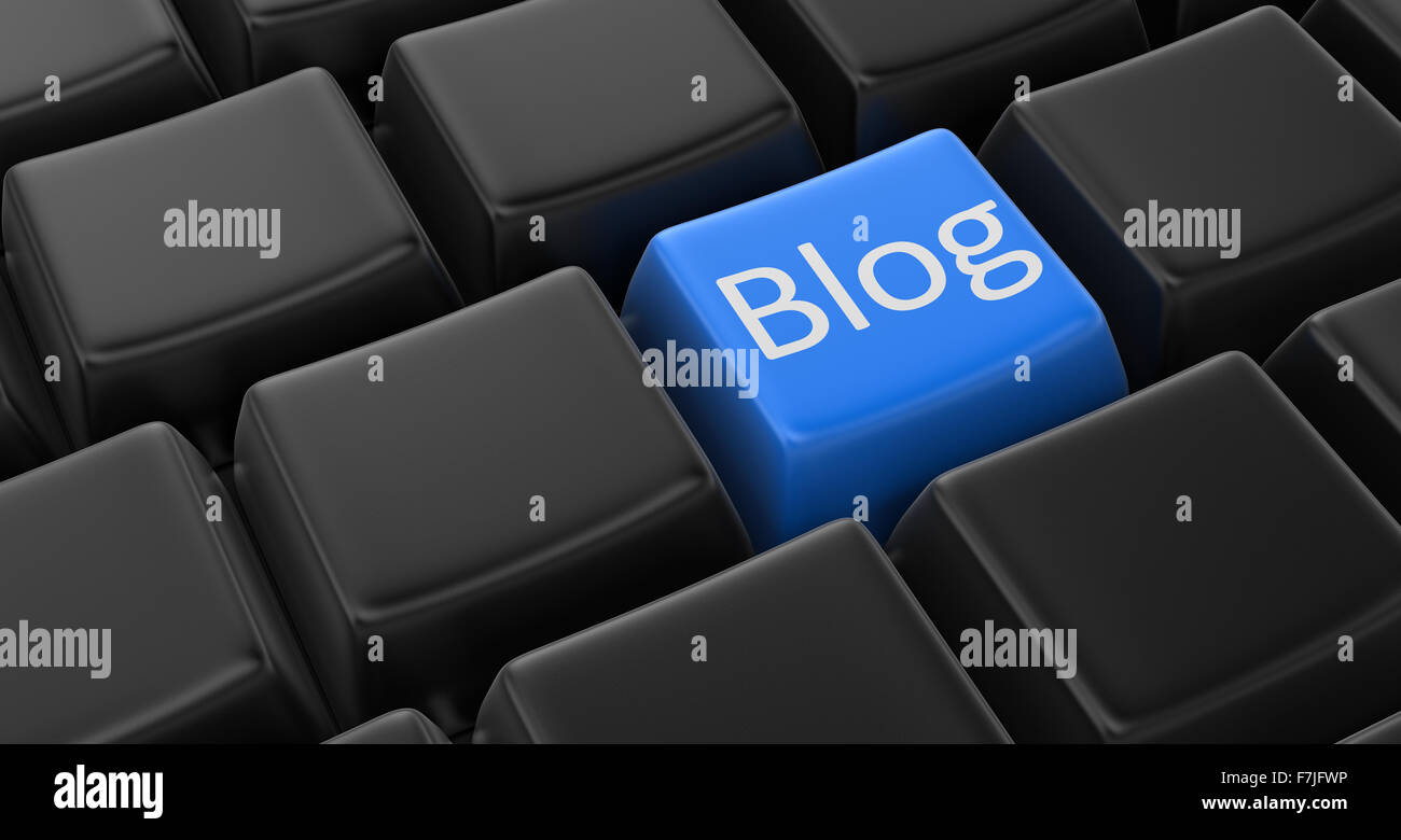 Blog key concept Stock Photo - Alamy