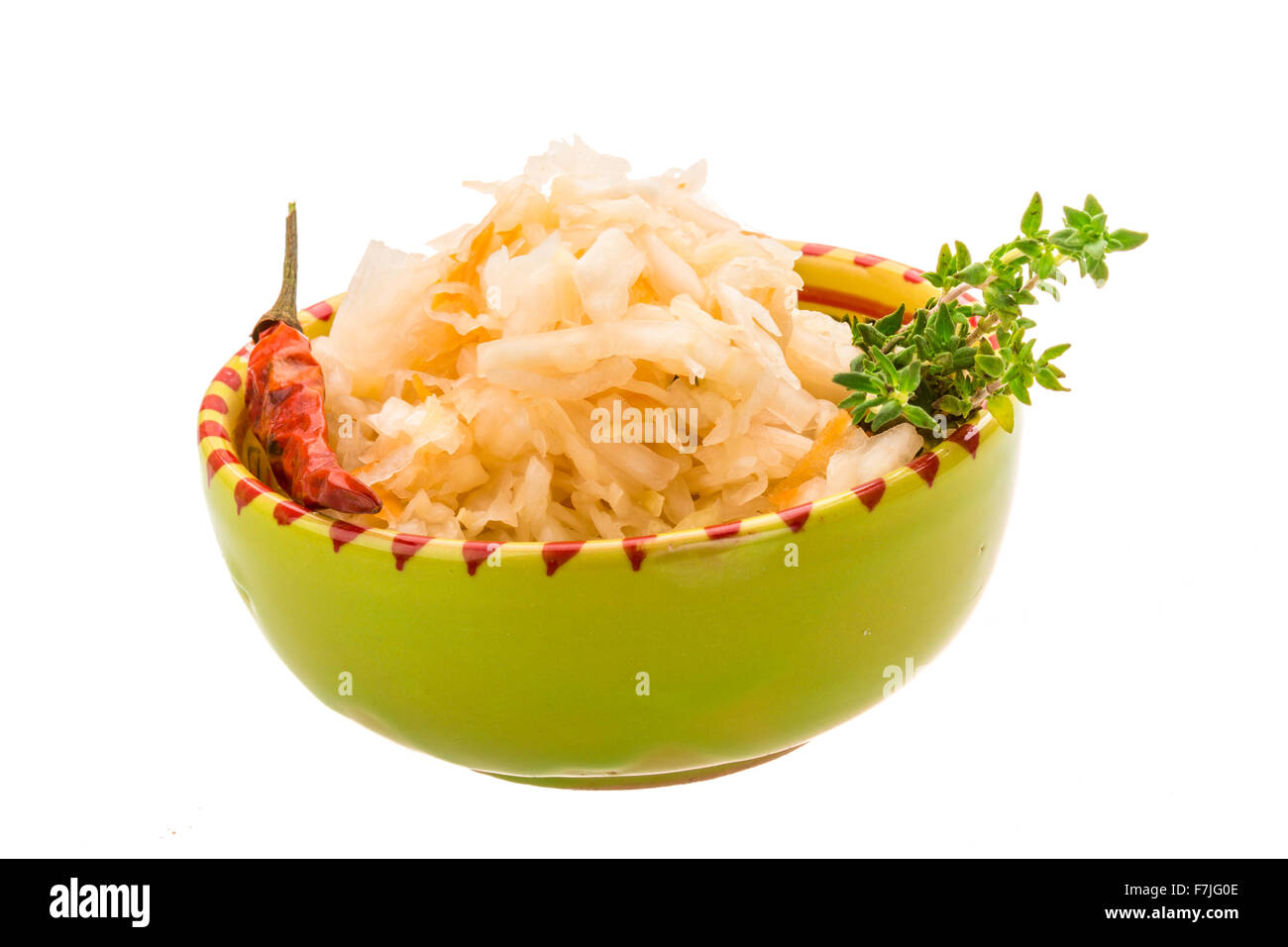 Fermented cabbage with herbs Stock Photo - Alamy