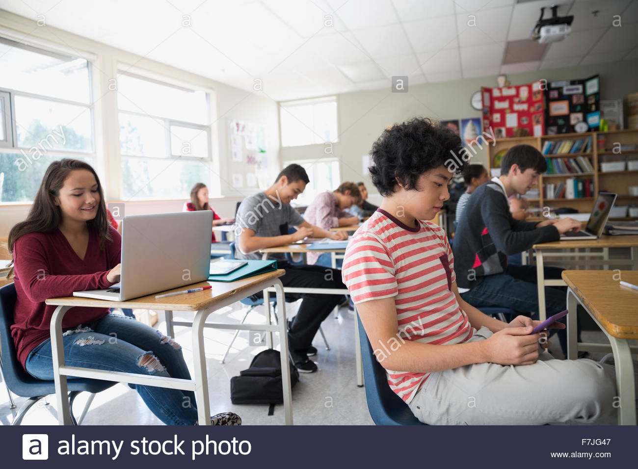 Kids Texting In School